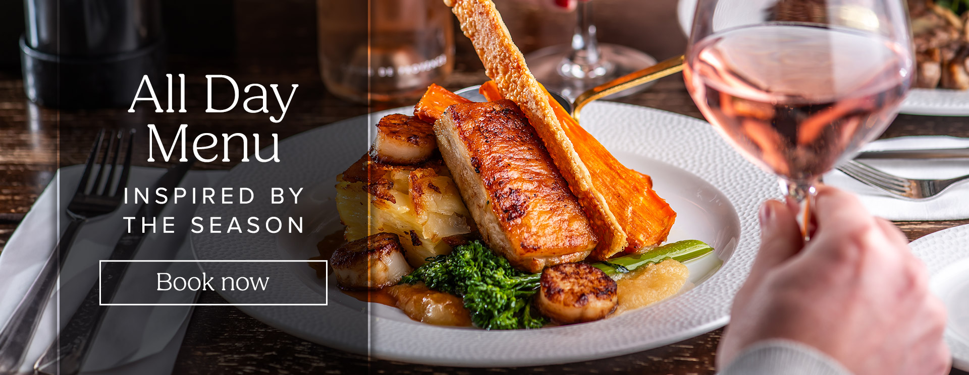 Dinner Menu & Prices | All Day Dining at The Cromwell Cottage Northampton